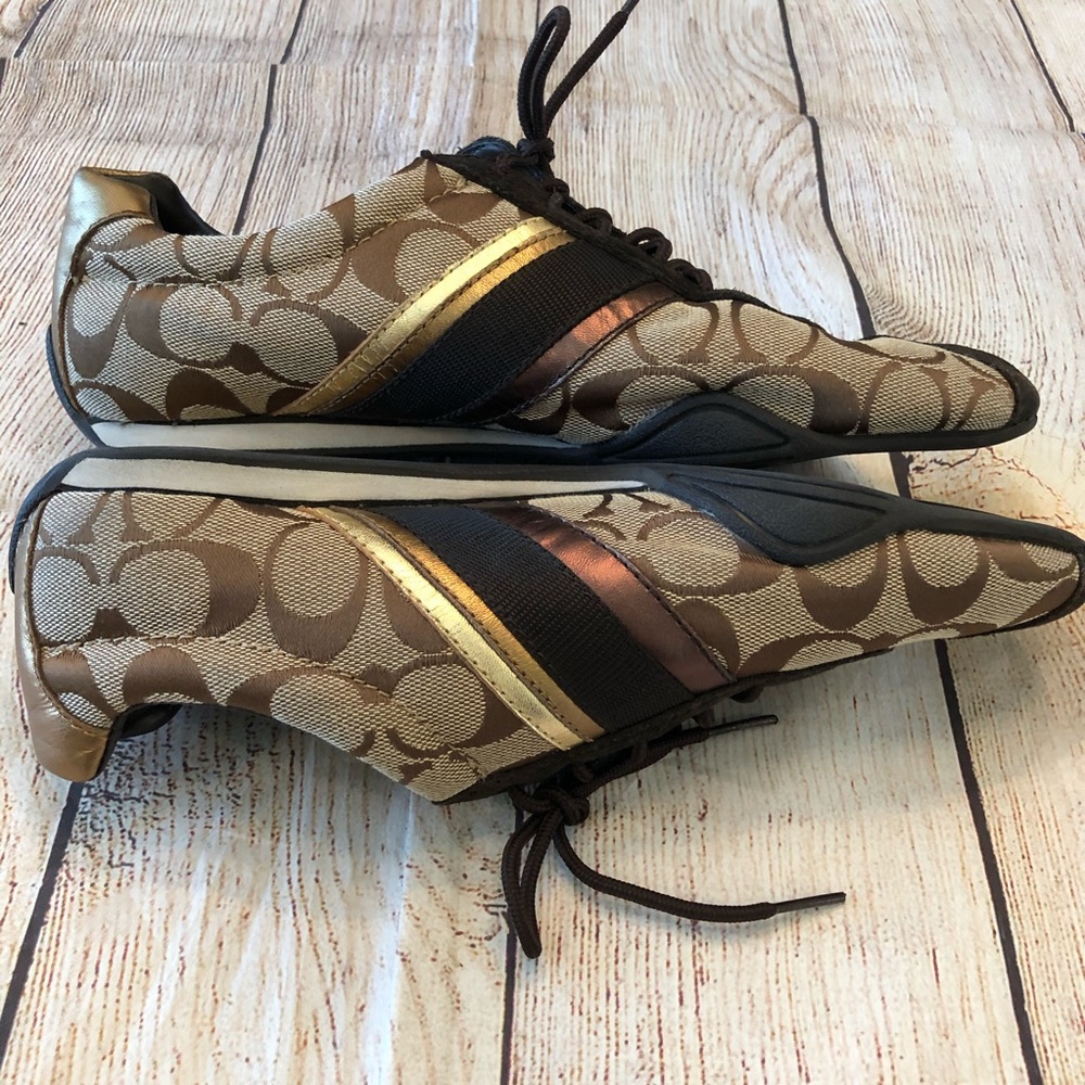 Coach Jayme Sneakers Brown Logo Fabric & Suede 8 - Gem